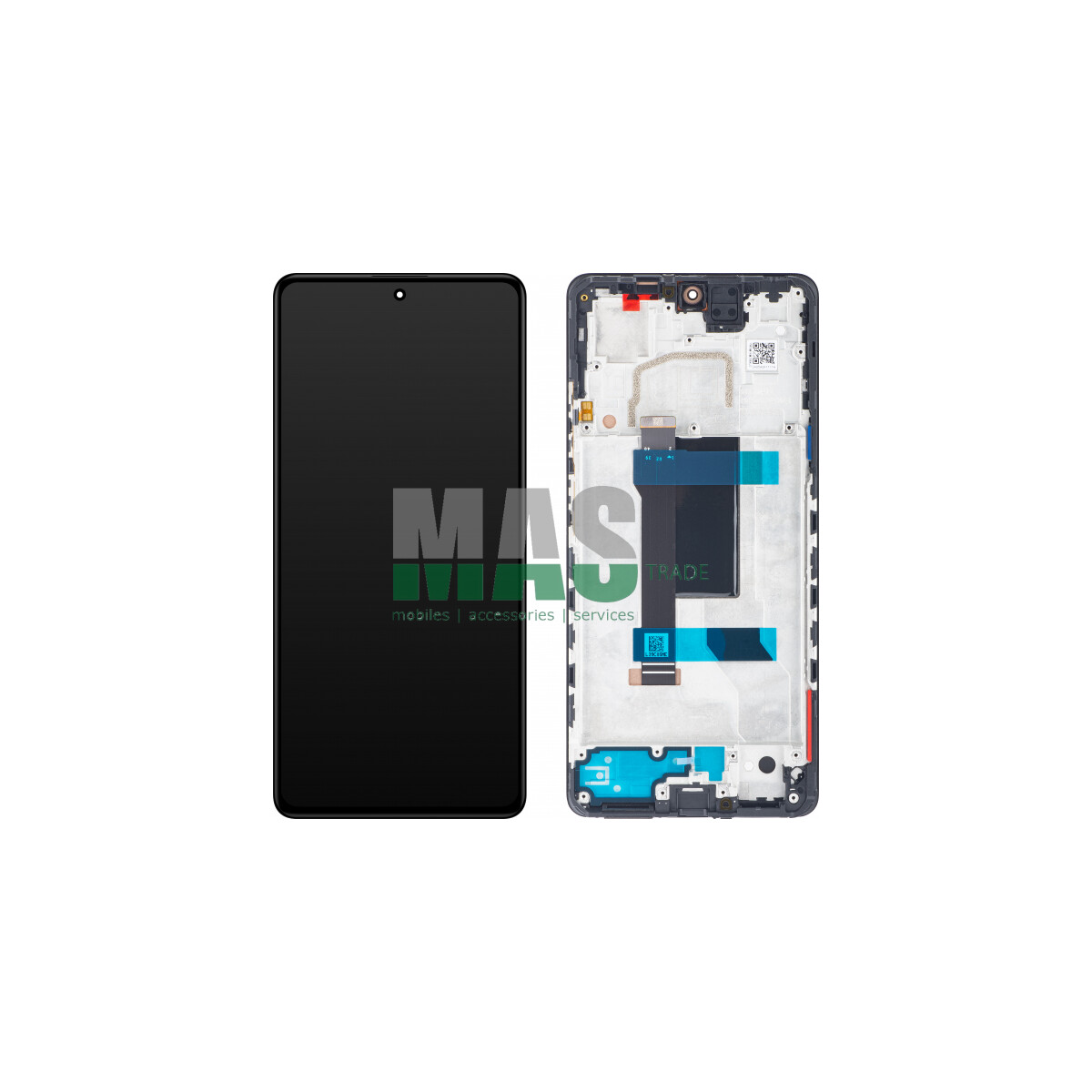 Xiaomi Redmi Note 12 Pro 5G Display mit Rahmen Schwarz 5600010M1600